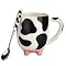Amazon.com | BUYNEED 20 oz Cow Cute Mug Hand Painted Design Cow Print ...