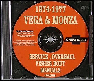 1974-1977 Vega & Monza CD Repair Shop Manuals: Chevrolet: Amazon.com: Books
