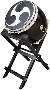 Amazon.com: Dia 50cm Japanese Taiko Wooden Drum with Stands Cow Leather ...