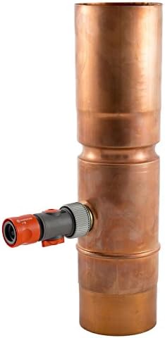 Kupfer Regensammler für Regenwasser mit Schlauchanschluss für Fallrohr ...