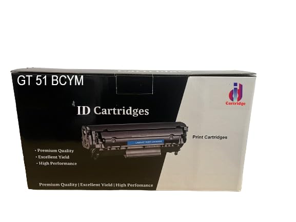 GT 51, GT 52 Multicolor Pack of 4 Ink Bottles, Toner Cartridge for ...
