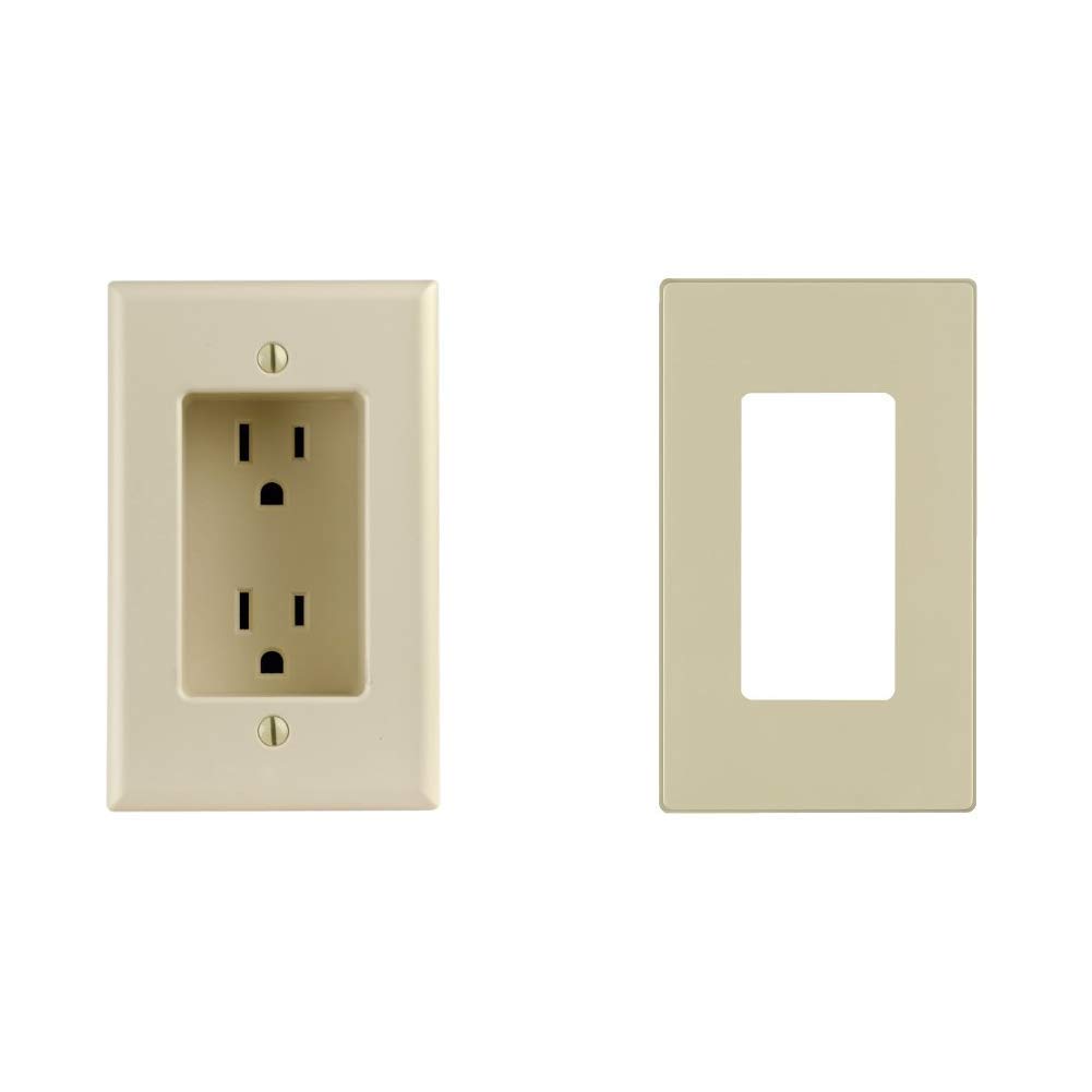 Leviton 2 Gang Recessed Leviton 2 Gang Ivory 2 Duplex