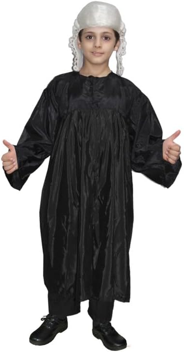 Buy Kaku Fancy Dresses Our Community Helper Judge Costume -Black, 7-8 ...
