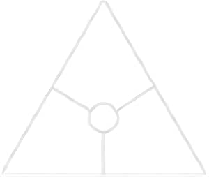 Dannells 30cm Triangle Lampshade Frame Metal Ring Set - White Lamp ...
