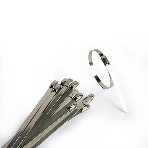 50 Pcs Metal Cable Ties, Heavy Duty Zip Ties, Premium Stainless Steel ...