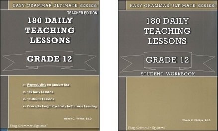 Easy Grammar 180 Daily Teaching Lessons grade 12 SET-Student and ...