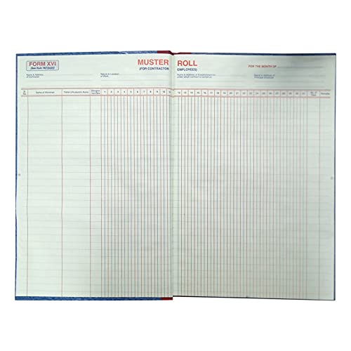 Sanjay Printing Press Paper 120 Page Single Side Form XVI Muster Roll ...