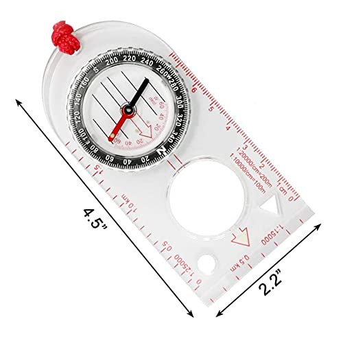 Mebamce Multifunctional Waterproof Navigation Compass Map Ruler ...