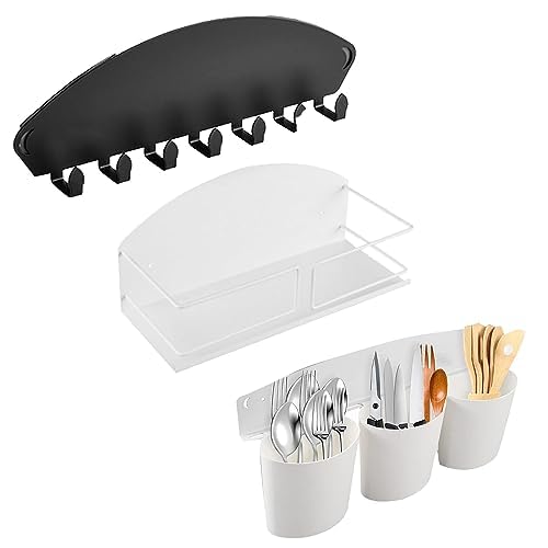 Buy CHESTON Magnetic Kitchen Storage Rack with Cutlery Holder for ...