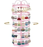 Amazon.com: MODOWEY 6 Tier Rotating Metal Earring Holder Organizer ...