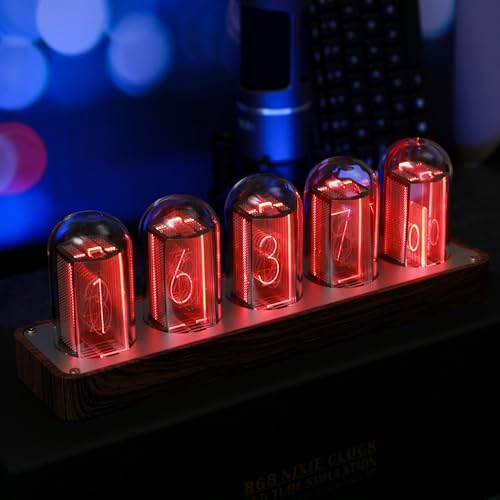 Amazon.com: JoFomp Nixie Tube Clock Kit, IPS Color Screen Desk Digital ...