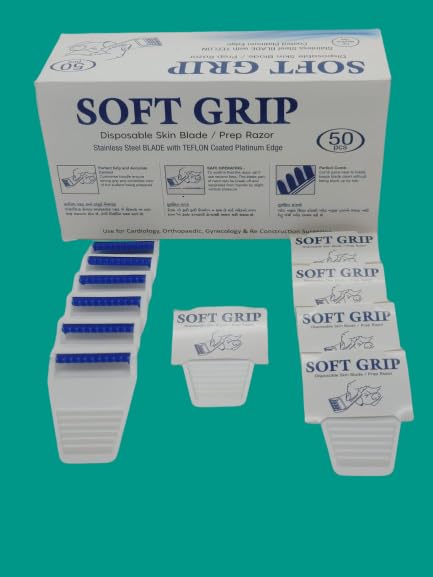 SOFTGRIP Disposable Skin Blade Razor 50 Pcs, Disposable Razor for Safe ...