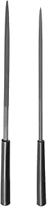 uxcell 3mm x 140mm / 4mm x 160mm Second Cut Steel Round Needle File Set ...