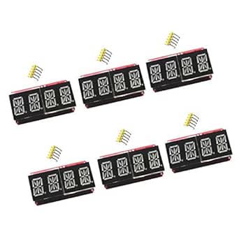 6pcs LED Display 14 Segment Red and Orange LED Display 0.54inch Screen ...