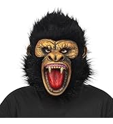 Amazon.com: SANZHIGUO Scary Monkey Head Mask Halloween Animal Latex ...