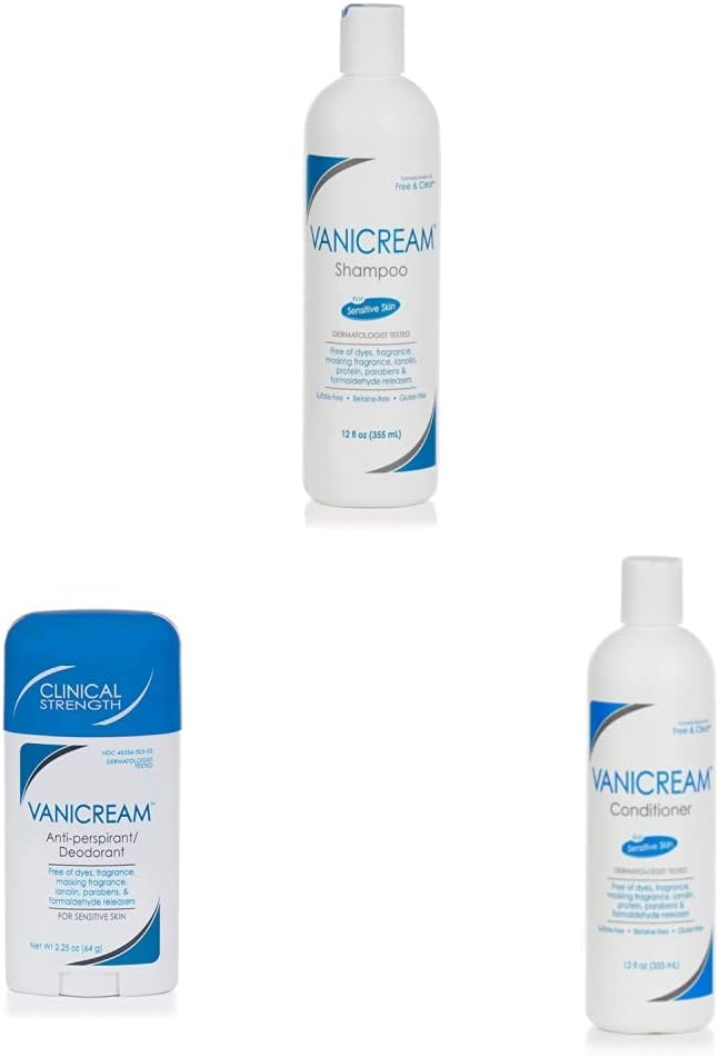 Amazon.com: Vanicream Shampoo + Conditioner + Deodorant Bundle : Beauty ...