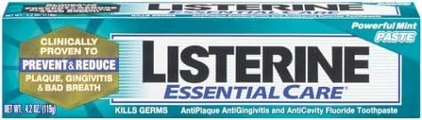 Amazon.com : Listerine Essential Care Fluoride Toothpaste Gel-Mint, 4.2 ...