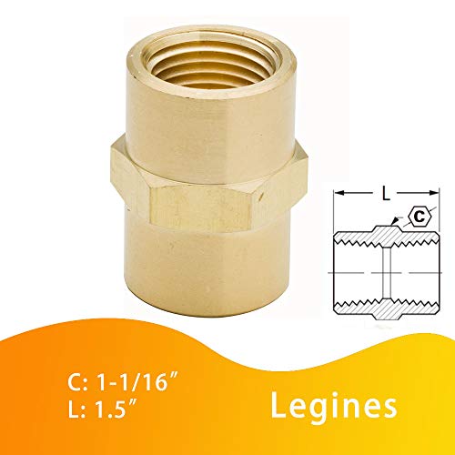 Snapklik.com : Legines Brass 1/2 NPT Female1/2 NPT Female Coupling ...
