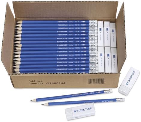 STAEDTLER Norica #2 HB Pencils Class Pack with Erasers, 144-Count ...