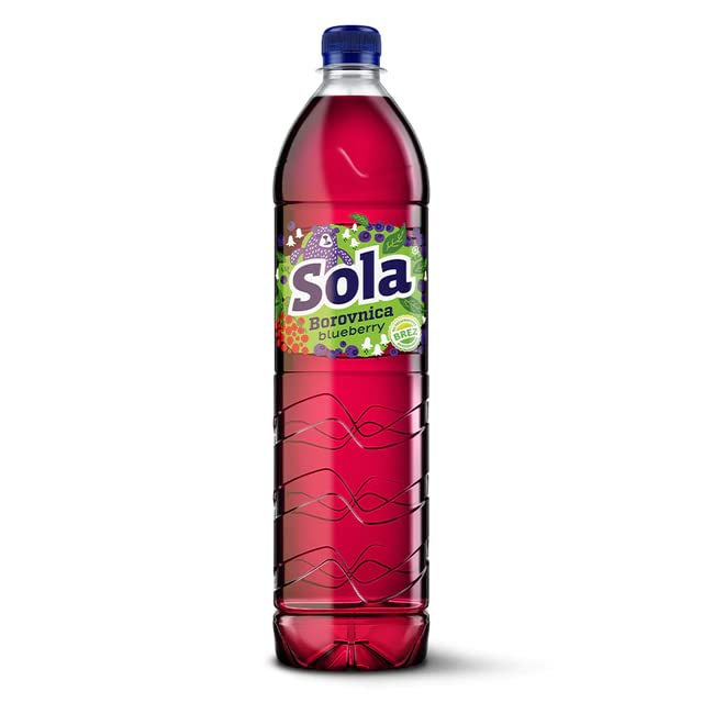 Sola Blueberry Juice, 1.5L of Prime Drink, Pack of 6 Fresh Blueberry ...