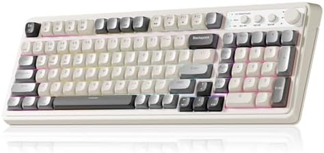 Amazon.com: AULA 99 Key Keyboard, Tri-Mode Bluetooth/2.4GHz/USB-C Cute ...