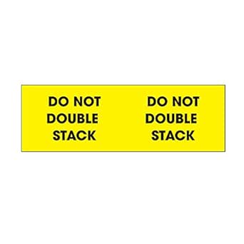 Amazon.com: Pallet Corner Labels - Do Not Double Stack - 500 Per Roll ...