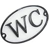 Amazon.com: Medallurgy French WC Toilet Door Sign for Bathroom Water ...