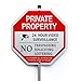 Amazon.com: Poicrm “Private Property - No Trespassing, No Soliciting,No ...
