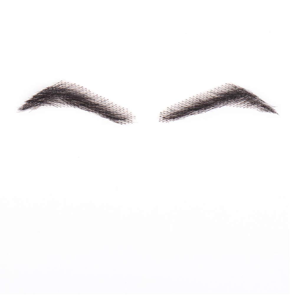Amazon.com : 100% Human Hair False Brows for Men and Women Re-Usable ...