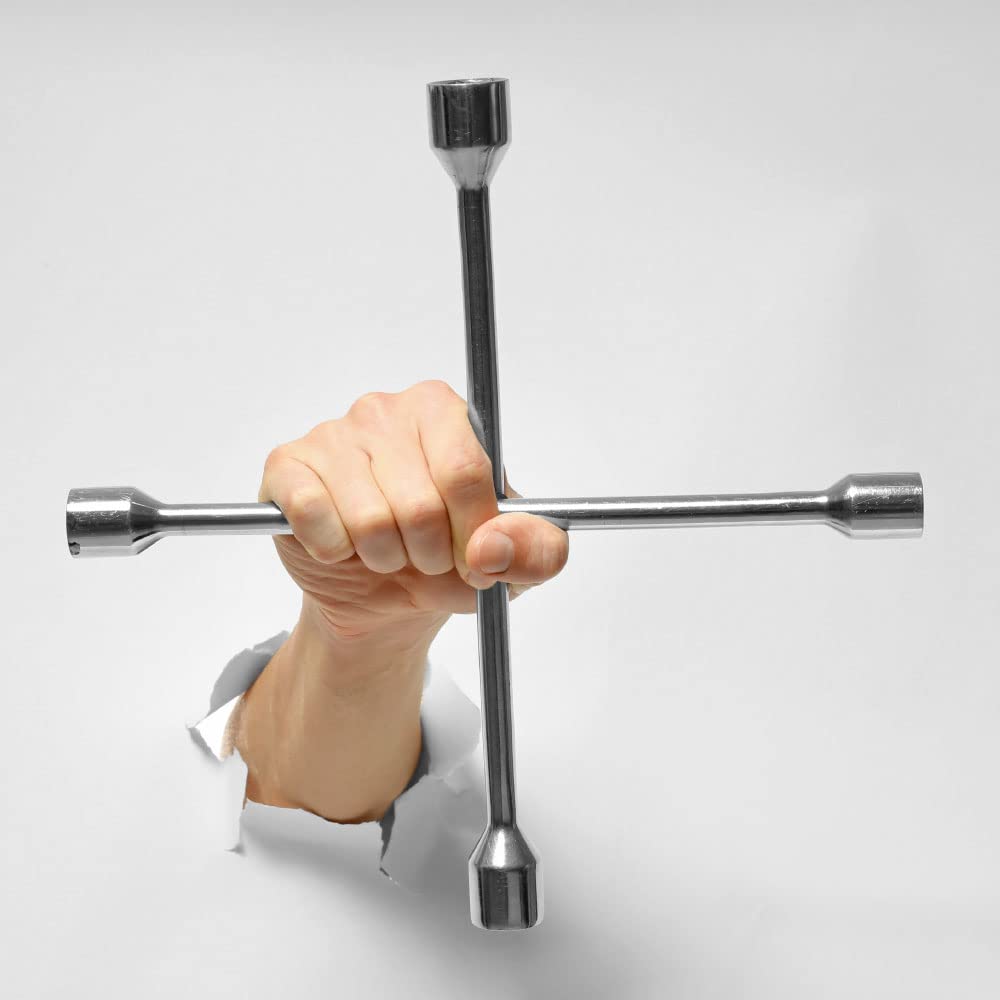 ROADPOWER 21" 19" 17" 23" 4-Way Cross Wrench Heavy Duty Universal Lug ...