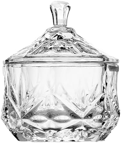 Amazon.com | EWEIGEER 8oz Glass Candy Dish with Lid,Small Decorative ...