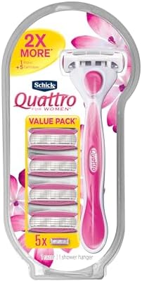 Amazon.com: Schick Quattro Women's Razor Value Pack - 1 Handle & 5 ...