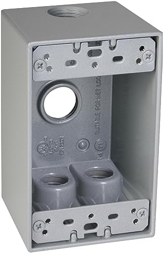 BELL PSB37550GY Single-Gang Weatherproof Three 1/2 in. or 3/4 in ...