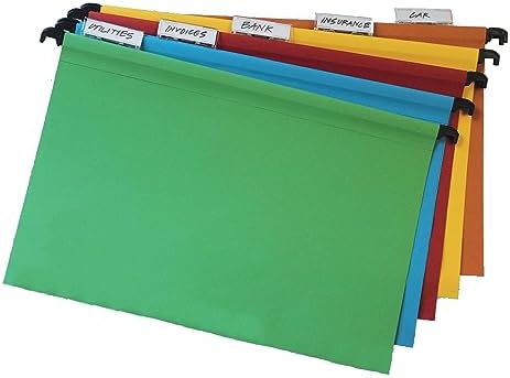 Cathedral Products | A4 Assorted Colour Suspension Files with Clip on ...