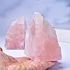 Amazon.com: Rose Quartz Bookends Heavy Duty Pink Healing Crystal Stone ...