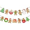 Amazon.com: Gingerbread Man Banners Christmas Party Decorations 2Pcs ...