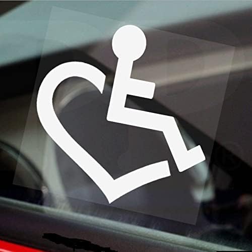 Platinum Place 1 x Sticker Disabled Design Heart Disabilities Window ...