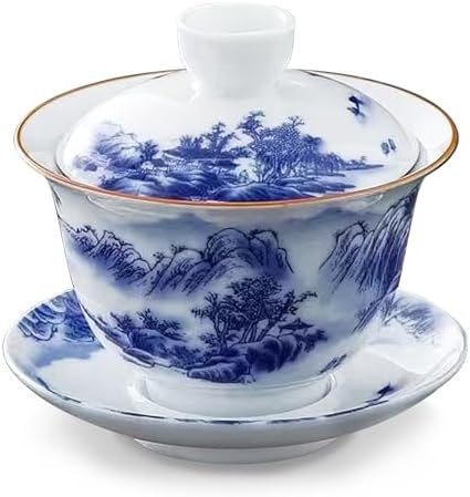 Amazon.com | Never King Crystal Gaiwan Chinese Glass Gaiwan Traditional ...