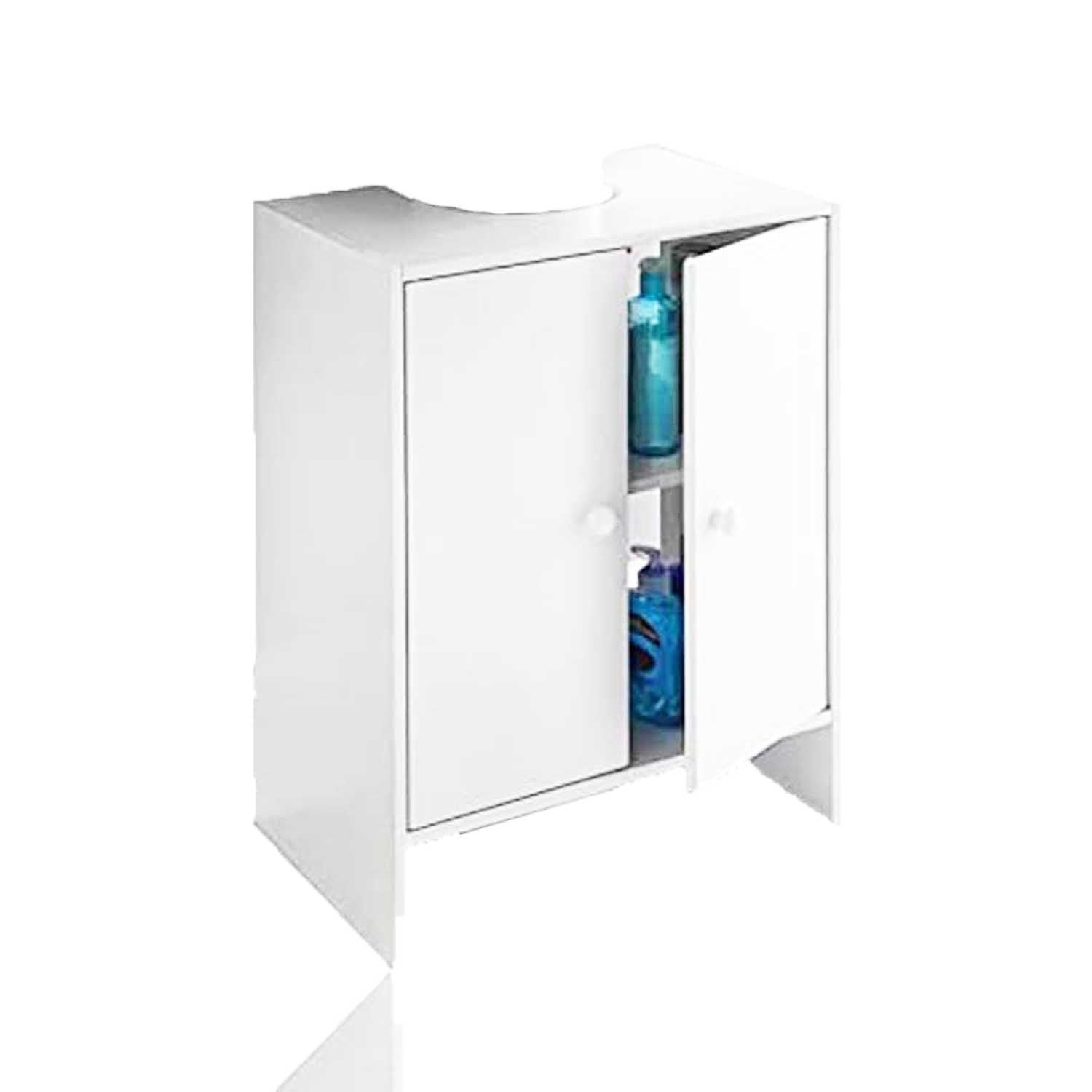 Fizporium® Modern Under Sink Storage Cabinet, Free Standing Wooden Sink ...