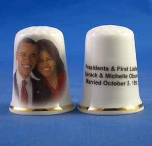 Amazon.com: Porcelain China Collectable Thimble - Presidents & First ...