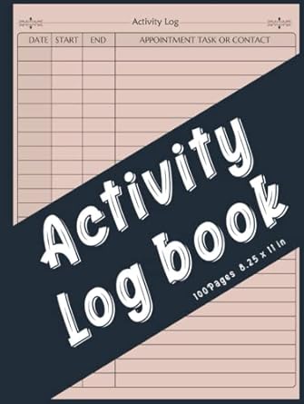 Activity Logbook: Activity Log Notepad, 100 Page Planner Pad to List a ...