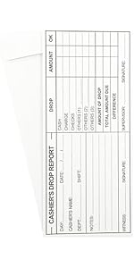 Amazon.com : 100 Cashier Depot EZ400W Cashier's Deposit Report Envelope ...