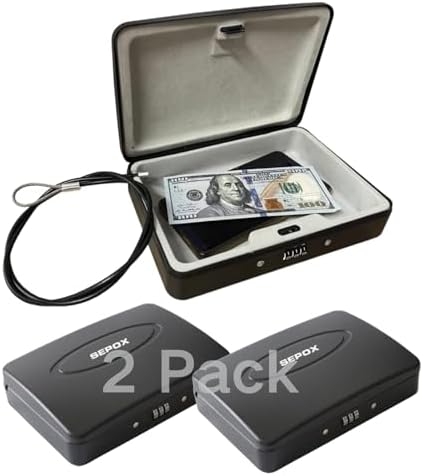 Amazon.com: SEPOX® Water/Fire-Resistant Portable Security Case Lock Box ...