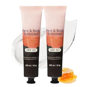 Amazon.com: 2PCS Natural Mineral Sunscreen SPF 50 - Natural Tallow & Zinc Oxide - Water ...