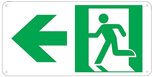 Amazon.com: RUNNING MAN LEFT ARROW SIGN -(Photoluminescent ,High ...