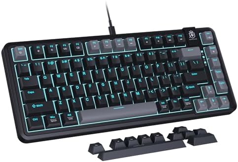Amazon.com: ARZOPA 75% Mechanical Gaming Keyboard Wired, Rainbow ...