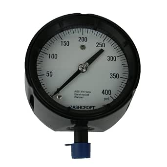 Ashcroft Duragauge Type 1279 Black Phenolic Case Pressure Gauge, 316 ...
