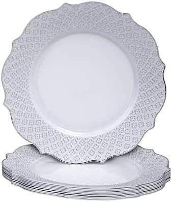 Amazon.com: PLASTICPRO 32 Pack Elegant Disposable Plastic Plates Combo ...