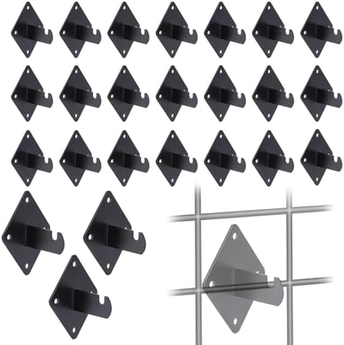 Amazon.com: YMOBBU Gridwall Mount Brackets Black - Grid Panel Wall ...