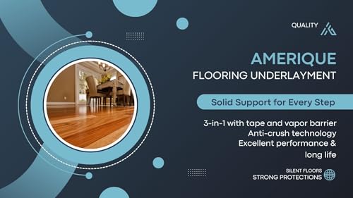 AMERIQUE 200SQFT Super Quiet Felt Underlayment Heavy Duty 3mm Padding ...